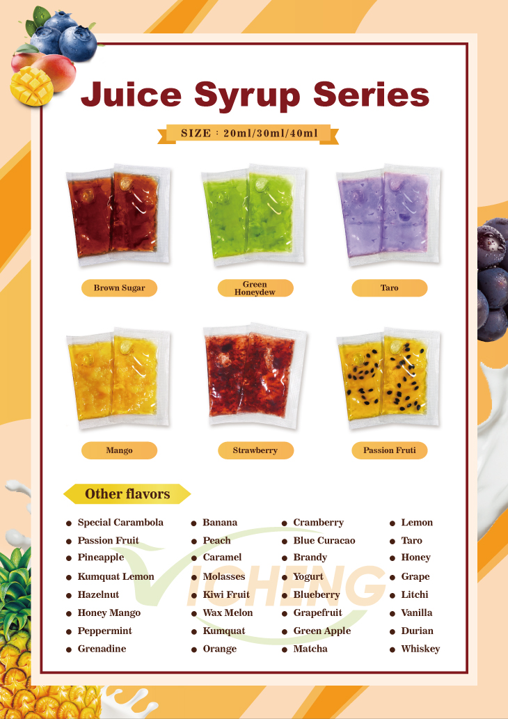 We will also introduce other flavored fruit syrups. There are many ...